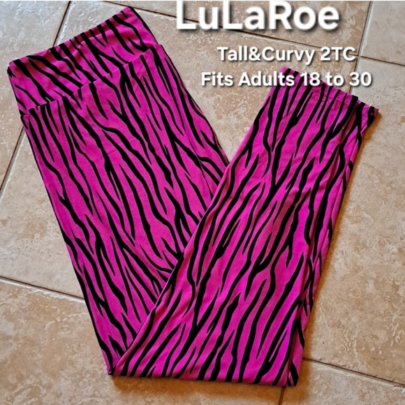 LuLaRoe | Pants & Jumpsuits | Rare Euc Lularoe Pink And Black Zebra ...